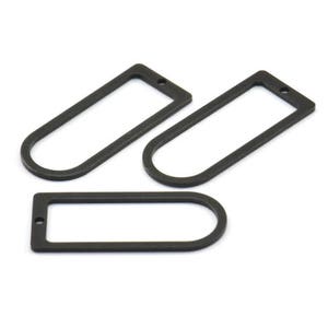 D Shape Rings, 6 Oxidized Brass Black D Shape Connectors, Rings ...