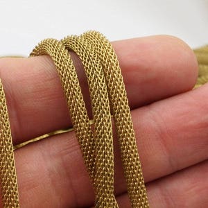 Brass Mesh Chain, 5m - Raw Brass Mesh Chain (4mm) Ch002 ( Z109 ) - Etsy