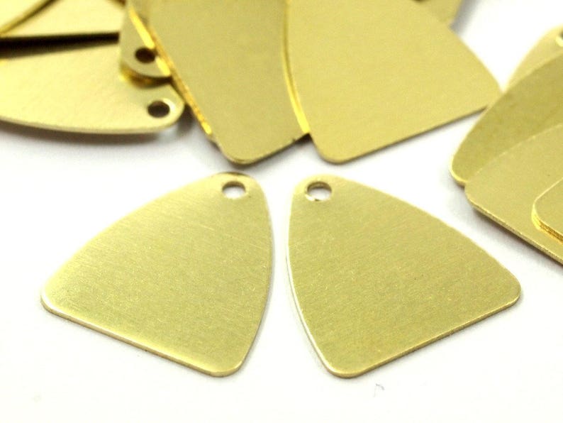 Brass Triangle Tag 50 Raw Brass Triangle Tags With 1 Hole | Etsy