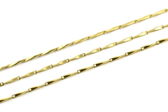 Brass Link Chain 5M Raw Brass Bar Chain Stick Chain Link | Etsy