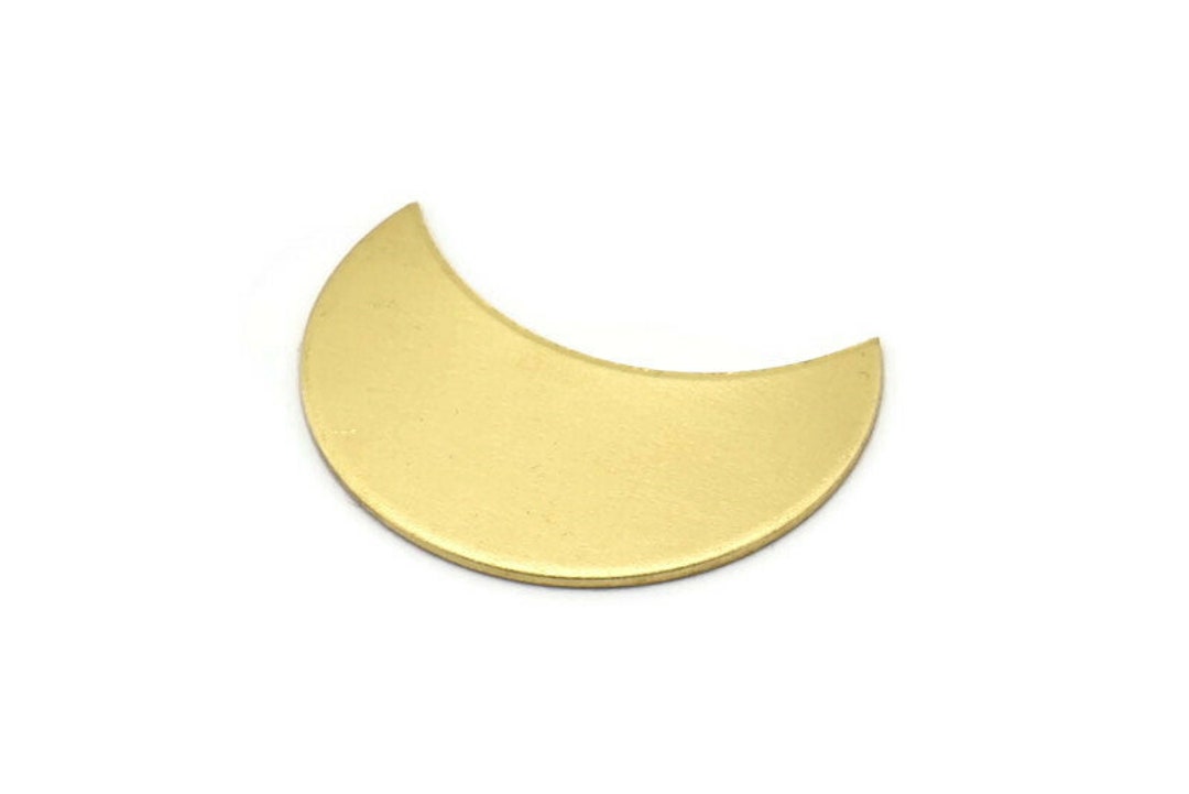 Moon Phase Blank, 10 Raw Brass Crescent Moon Blanks (30x15x0.80mm ...