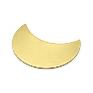 Moon Phase Blank, 10 Raw Brass Crescent Moon Blanks (30x15x0.80mm ...