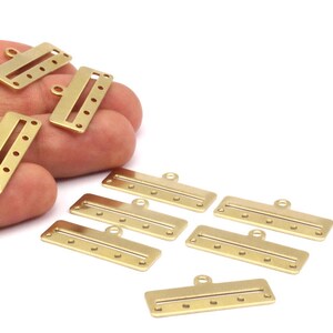 Brass Bracelet Part - 25 Raw Brass Bracelet Parts Connectors, Stamping ...