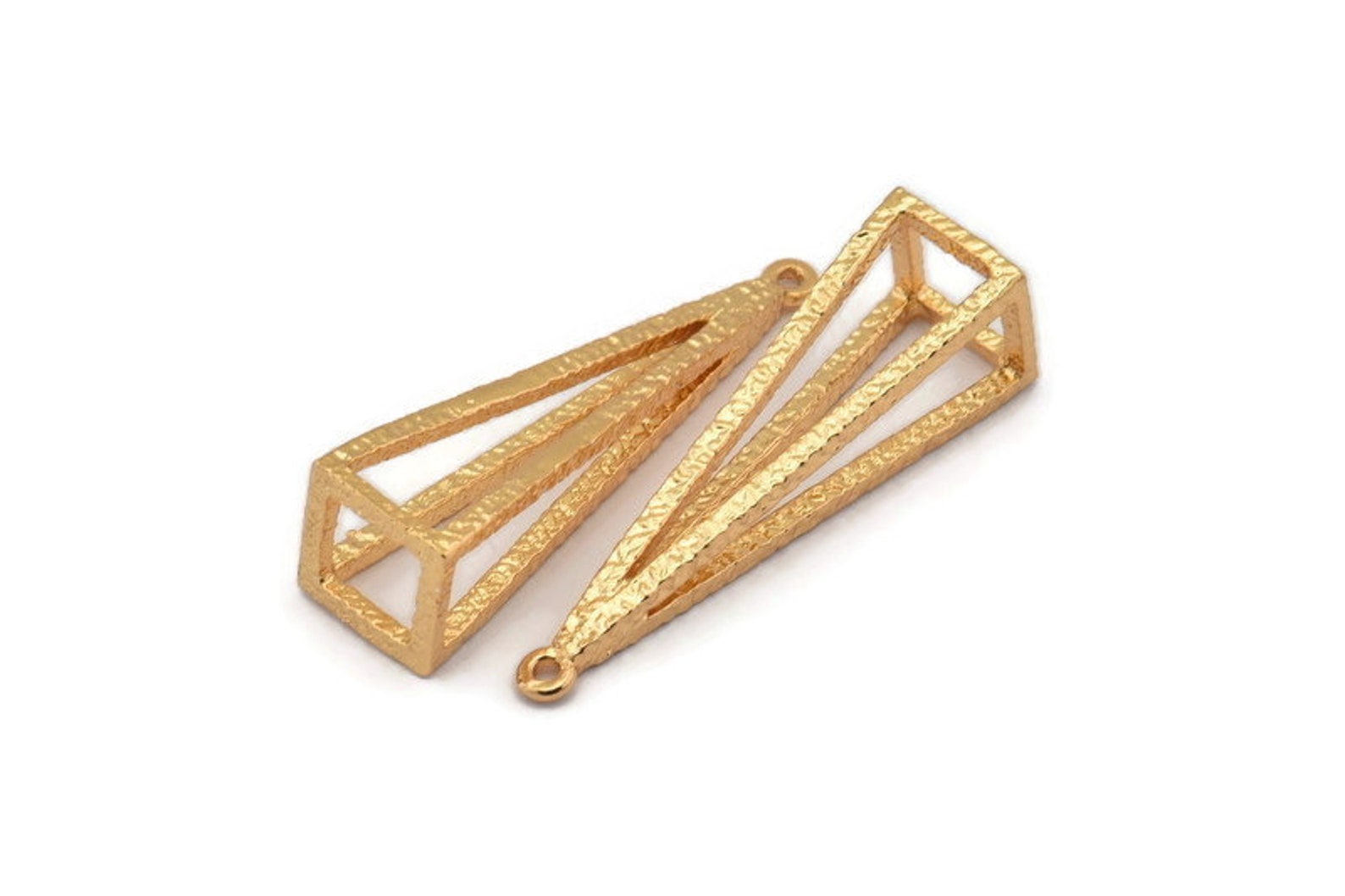 Gold Triangle Prism Gold Plated Brass Triangle Prism Pendants - Etsy UK