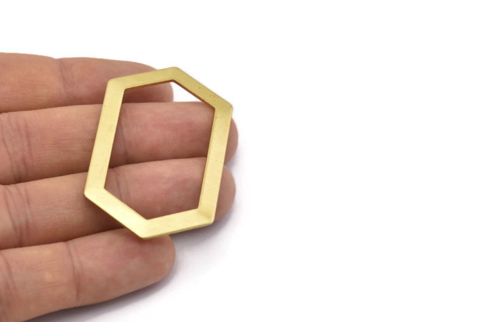 Open Hexagon Blank, 4 Raw Brass Hexagons (54x32x1mm) D0508 - Etsy