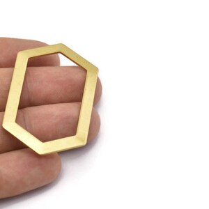 Open Hexagon Blank, 4 Raw Brass Hexagons (54x32x1mm) D0508 - Etsy