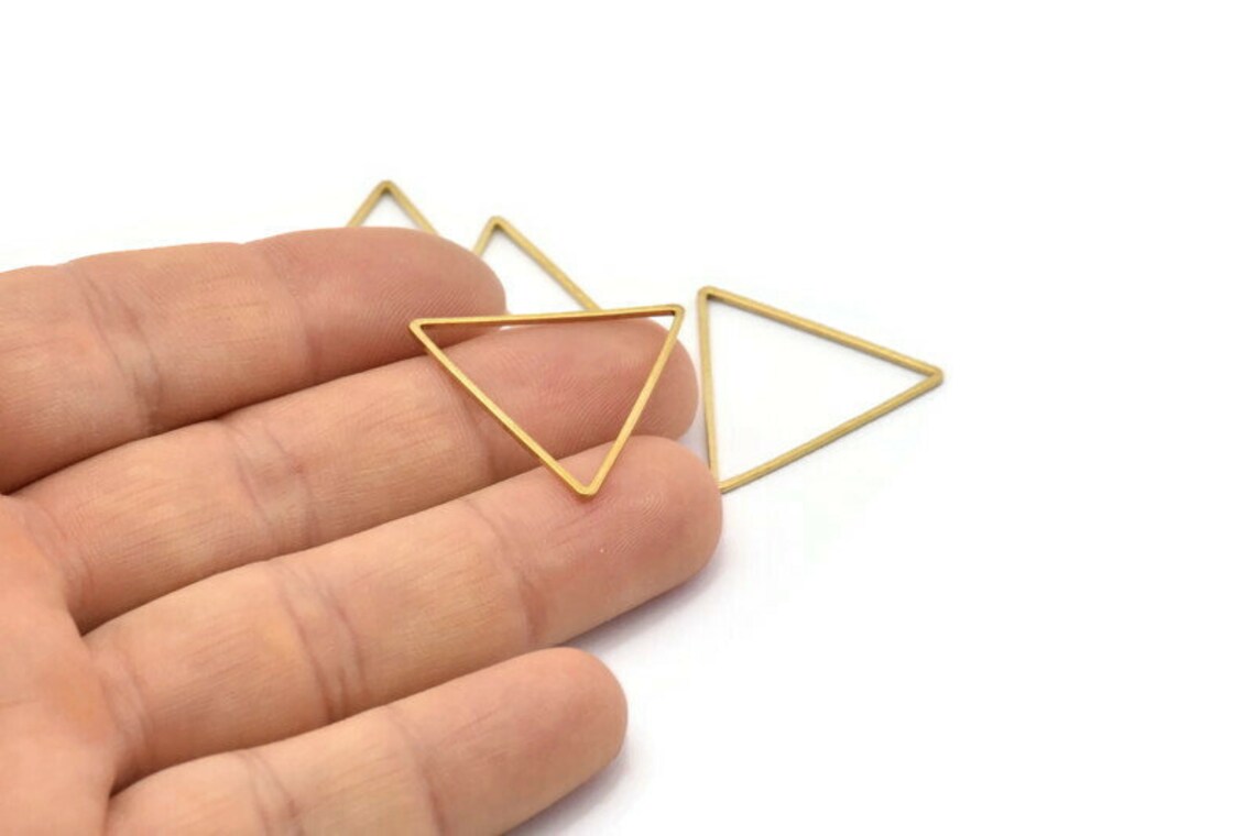 Raw Brass Triangle 20 Raw Brass Triangles 27x27x27mm BS | Etsy