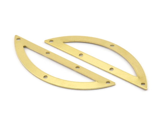 Semi Circle Blanks Half Moon Shape 40x20x0.8mm Raw Brass Pendant 2mm 0 ...