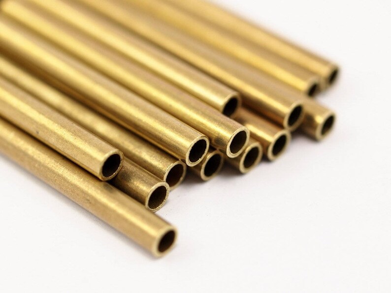 Industrial Long Tubes 5 Raw Brass Industrial Long Tube | Etsy