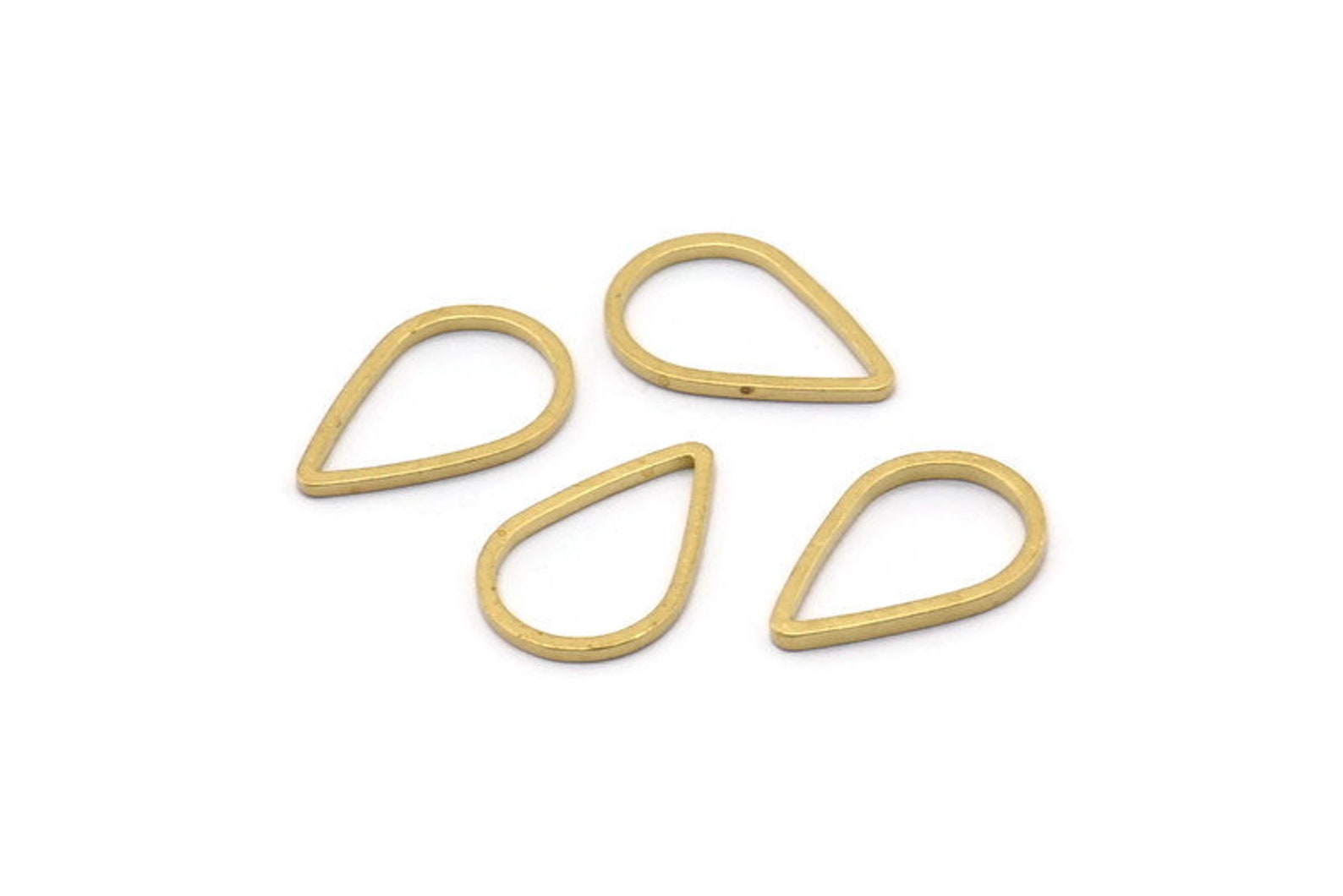 Brass Drop Connector, 100 Raw Brass Drop Connectors (10x15x0.8mm) Bs ...