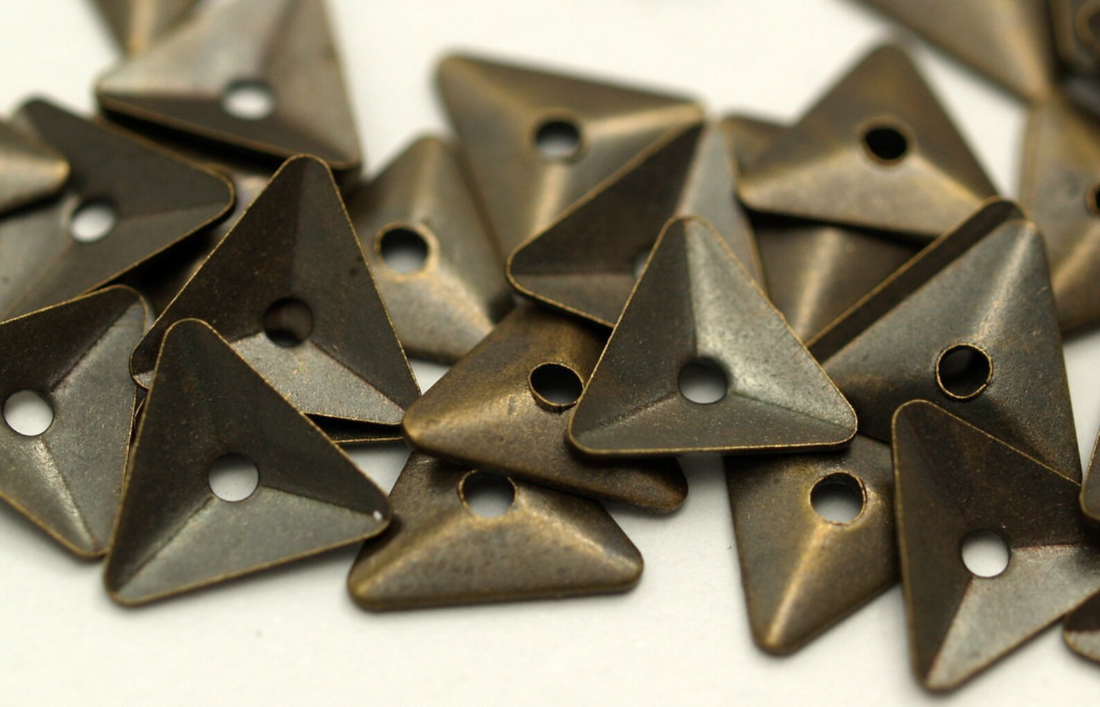Triangle Spacer Bead 100 Antique Brass Triangle Bead Caps | Etsy