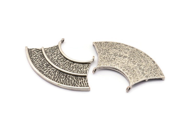 Antique Silver Channel Pendant 1 Antique Silver Plated Brass - Etsy