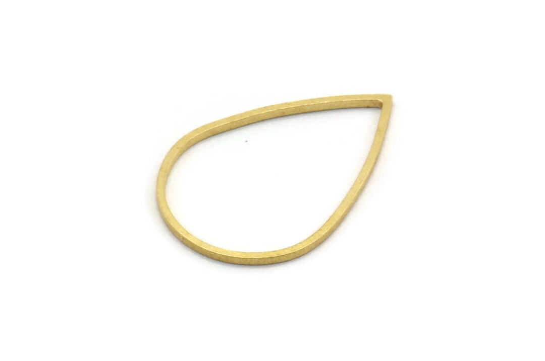 Brass Drop Connector, 24 Raw Brass Drop Connectors (27x18.5x1mm) A6253 ...