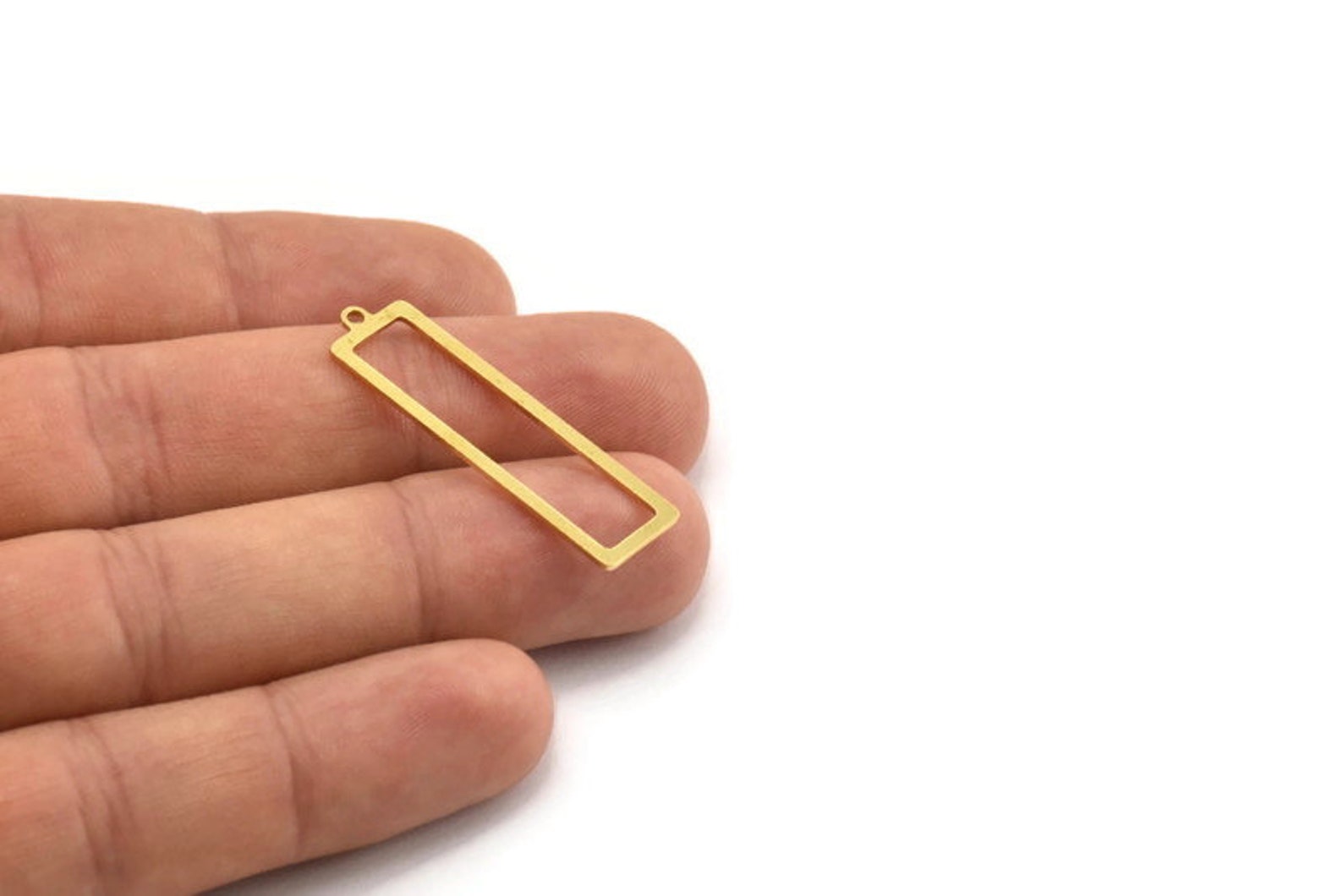 Brass Rectangle Charm 20 Raw Brass Rectangle Charms With 1 - Etsy