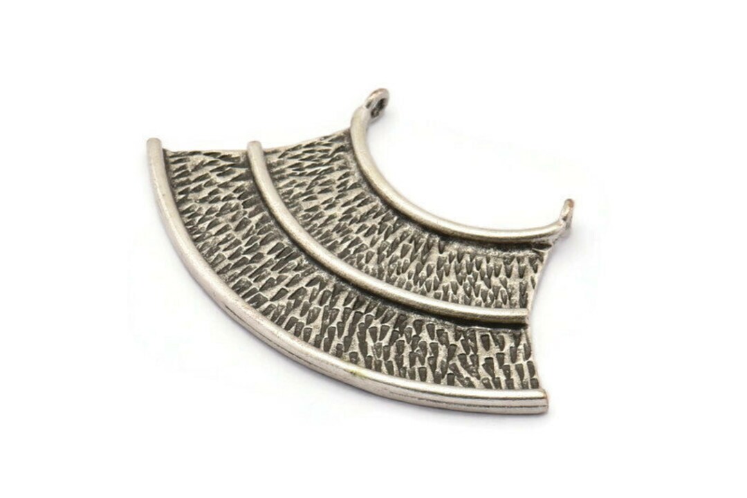 Antique Silver Channel Pendant, 1 Antique Silver Plated Brass Channel ...
