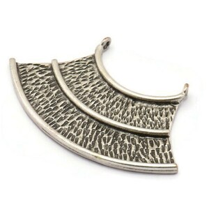 Antique Silver Channel Pendant, 1 Antique Silver Plated Brass Channel ...