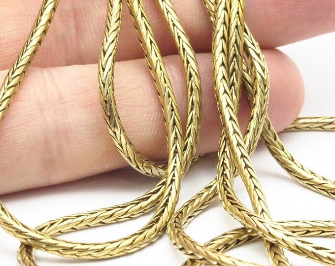 Brass Snake Chain, 2m Raw Brass Snake Chain 2mm Bs 1371 - Etsy