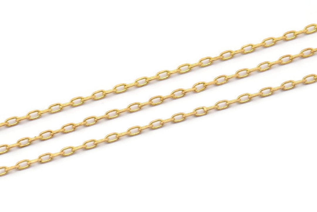 Brass Chain, Raw Brass Soldered Chain (1.5x3mm) 3m-5m-10m Bs 1069 - Y ...