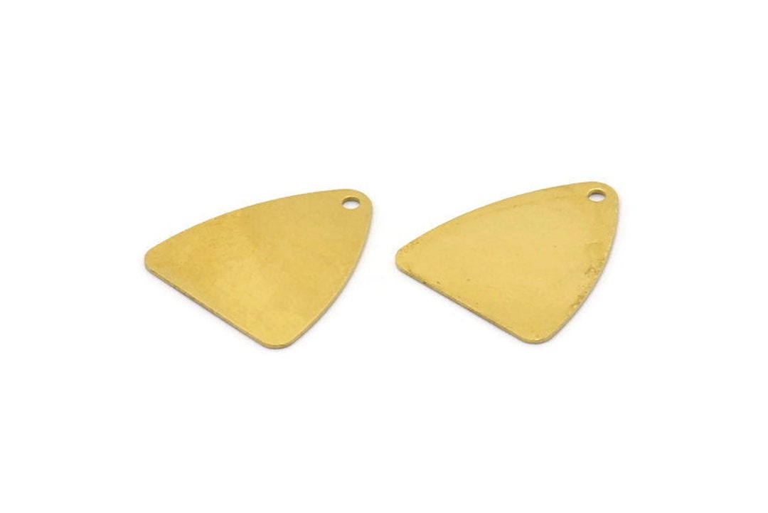 Brass Triangle Tag, 50 Raw Brass Triangle Tags With 1 Hole 18x16mm ...