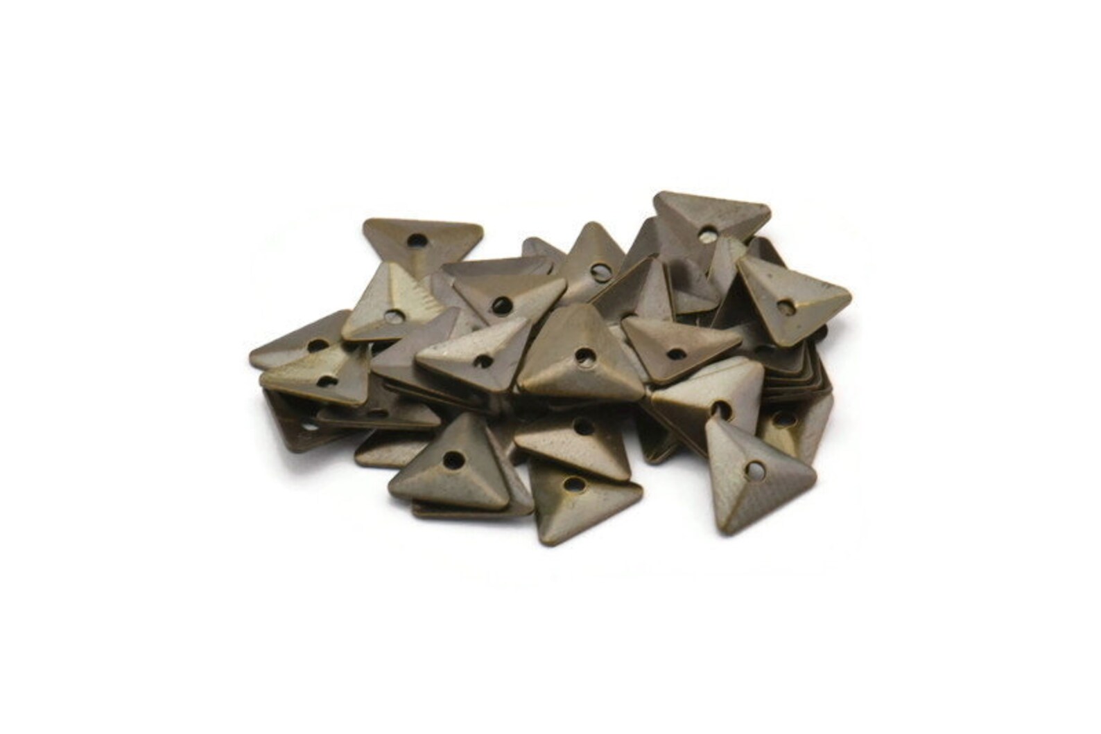 Triangle Spacer Bead, 100 Antique Brass Triangle Bead Caps (7x8mm) Bom ...