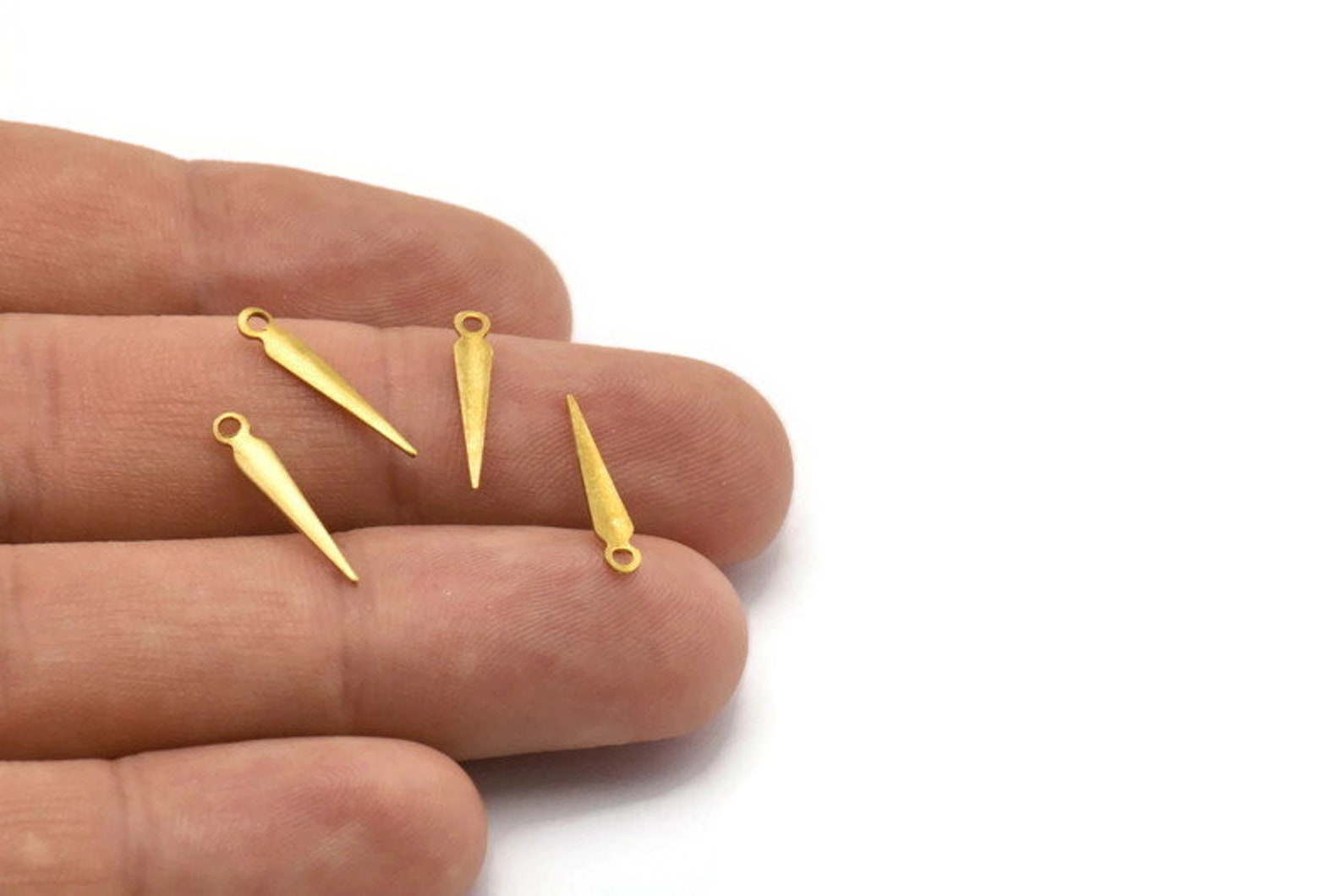 Brass Spike Charm, 50 Raw Brass Spike Charms (17x3mm) A0266 - Etsy