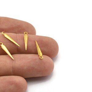 Brass Spike Charm, 50 Raw Brass Spike Charms (17x3mm) A0266 - Etsy