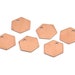 Copper Hexagon Charm, 20 Raw Copper Hexagon Stamping Blank Tag Charms ...