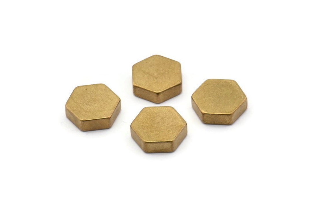 Thick Hexagon Blank, 10 Raw Brass Hexagon Discs (10x3mm) D0372 - Etsy