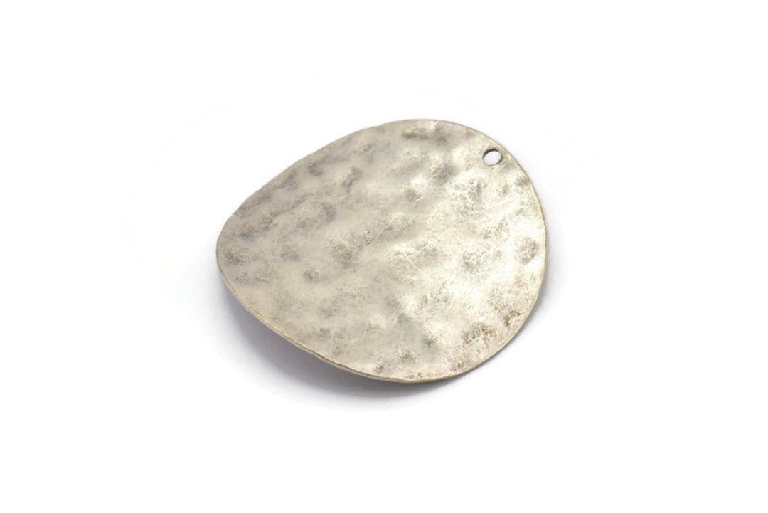Hammered Wave Discs, 4 Antique Silver Plated Brass Hammered Wave Discs ...