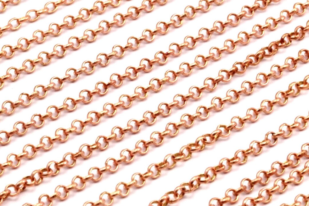 Red Brass Rolo Chain, Soldered Copper Rolo Chain (2.5mm) Mb 8-18 - Etsy