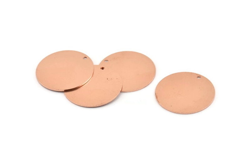 Copper Round Tag 6 Raw Copper Stamping Tags Personalized - Etsy