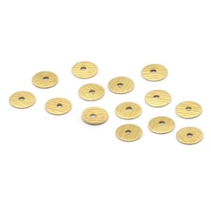 Brass Round Disc, 100 Textured Raw Brass Round Discs With 1 Hole ...