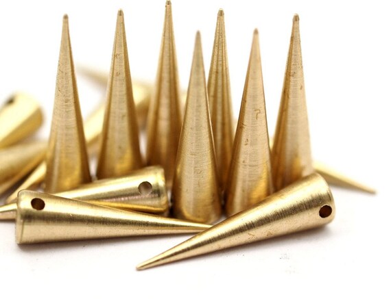 Raw Brass Spike 12 Raw Brass Spike Tribal Pendant 27x7mm | Etsy