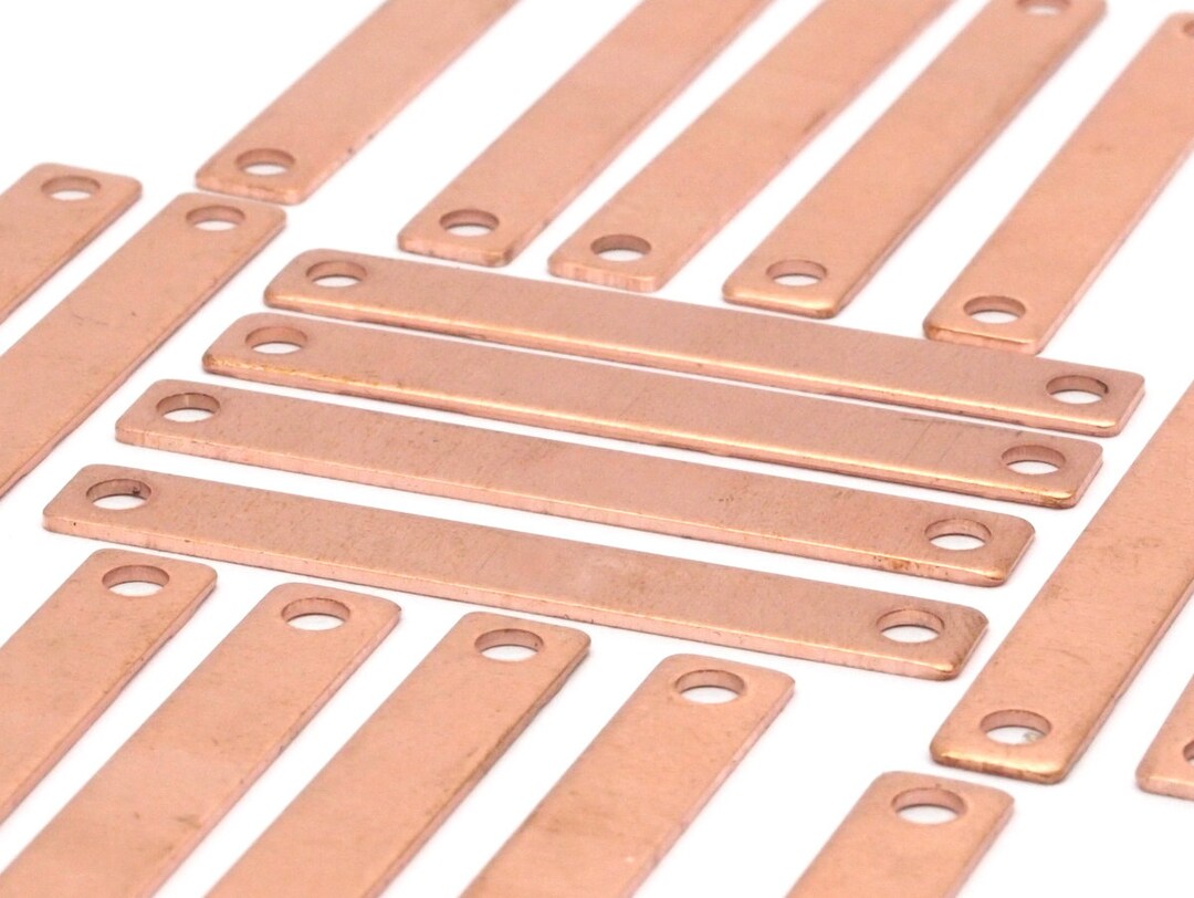 Copper Bar Blank, 12 Raw Copper Stamping Connectors, Blanks (6x44x0 ...