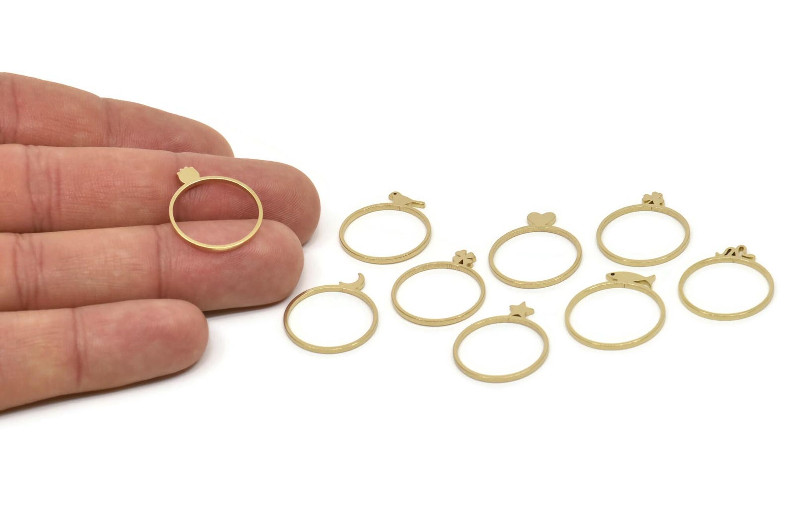 Brass Ring, Raw Brass Mixed Model Tiny Rings, Tiny Jewelry, Ring ...