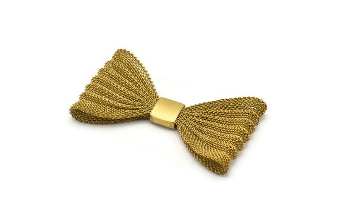 Wire Mesh Bow, 2 Raw Brass Wire Mesh Bow Findings (62x35mm) D140--c051 ...