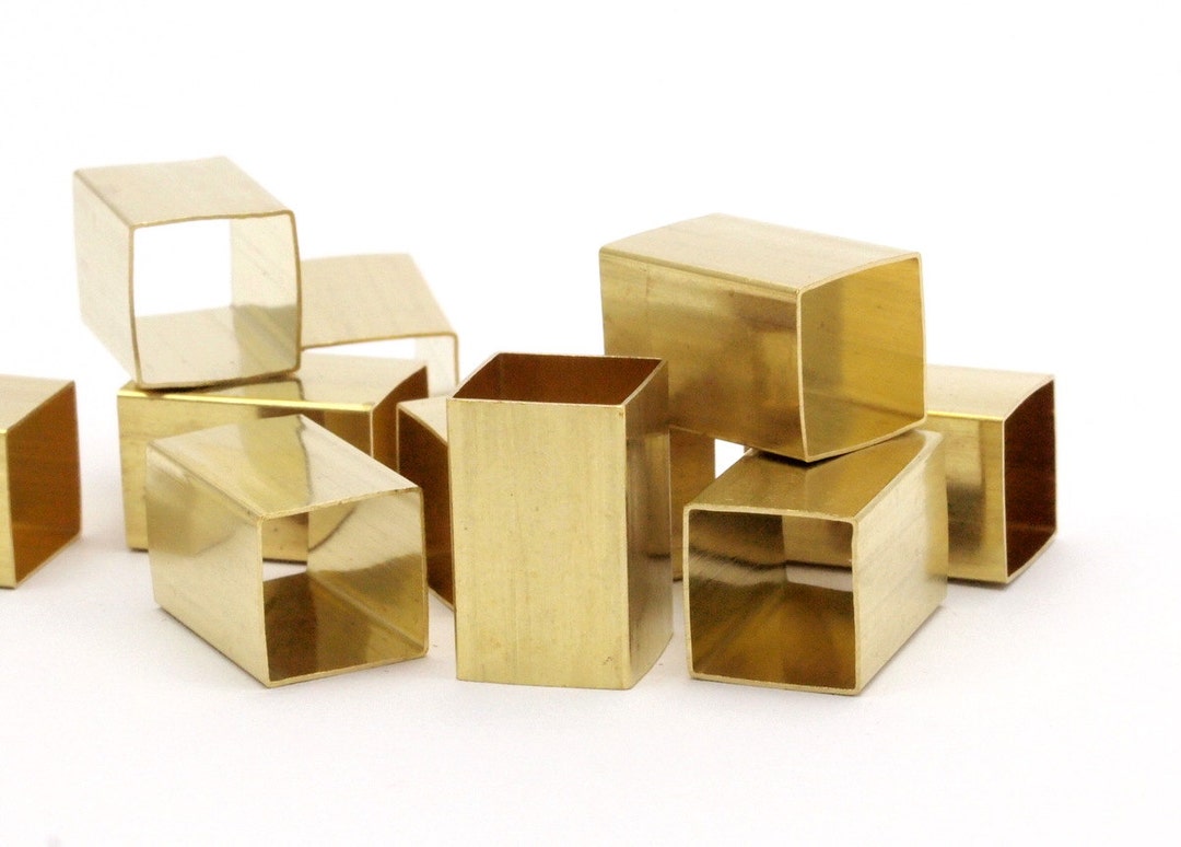 Square Tube Bead, 12 Huge Raw Brass Square Tubes (10x16mm) Bs 1507 - Etsy