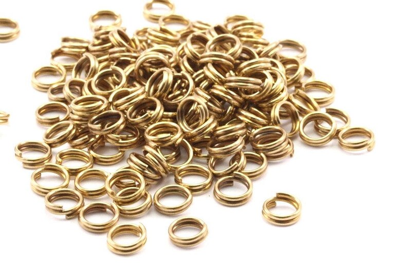 6mm Double Jump Ring 250 Raw Brass Double Jump Rings Split | Etsy
