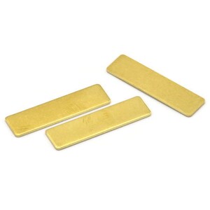 Brass Rectangle Bar, 24 Raw Brass Rectangle Stamping Blanks (30x8x0 ...