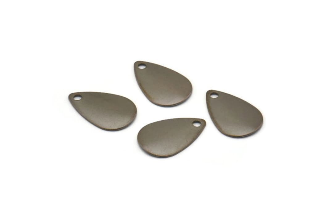 Brass Flat Charm, 40 Antique Brass Flat Drop Charms (13x8mm) K078 - Etsy