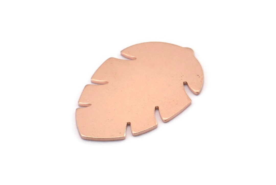 Copper Leaf Blank, 8 Raw Copper Leaf Blanks, Copper Blanks, Stamping ...