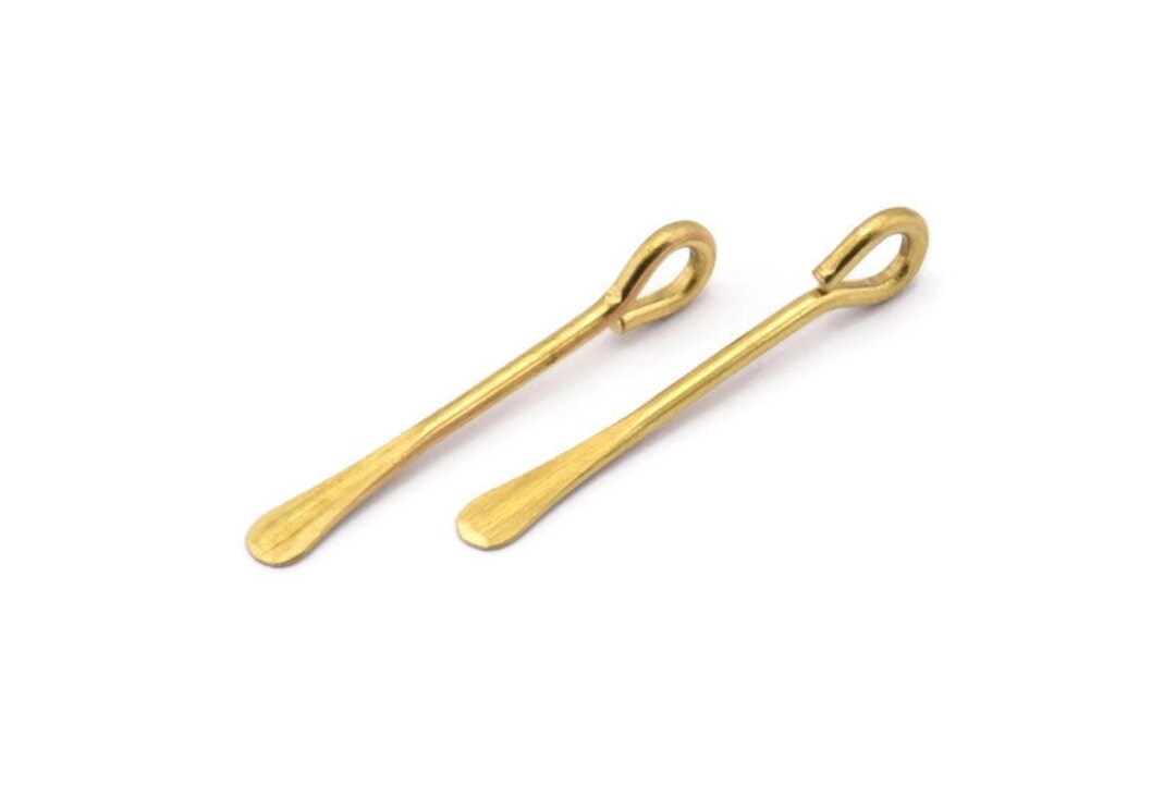 Paddle Eye Pins, 12 Raw Brass Paddle Eye Pins (25x1.2mm) D0410 - Etsy