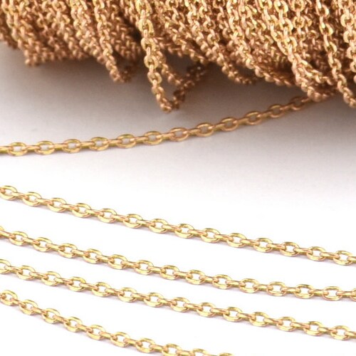 Brass Chain Solder Chain Link Chain 5 M 1.5x2mm Raw | Etsy