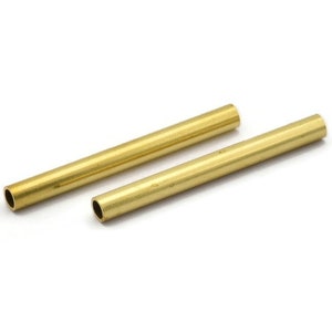 Industrial Long Tubes - 5 Raw Brass Industrial Long Tube Findings ...