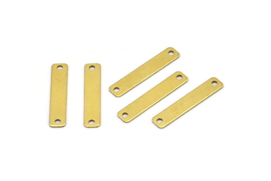 Brass Rectangle Bar 500 Raw Brass Rectangle Connectors - Etsy