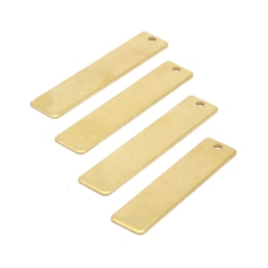 Brass Rectangle Bar, 24 Raw Brass Rectangle Stamping Blank, Pendants ...