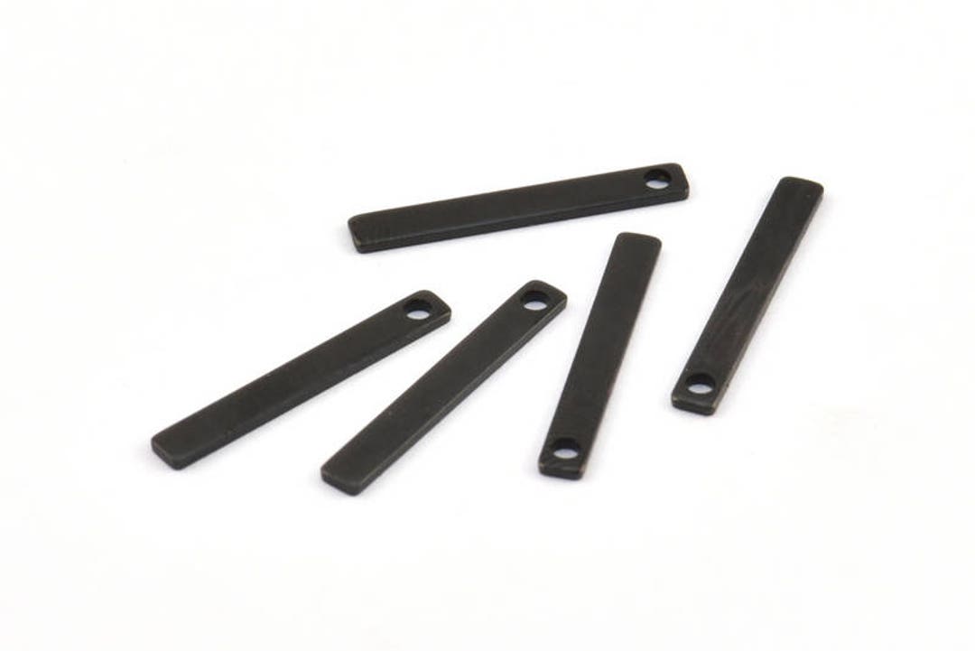 Black Bar, 15 Oxidized Brass Black Bars With 1 Hole (23x3x1mm) BRC 157 ...