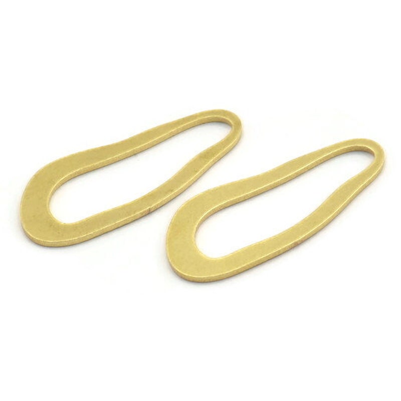 Raw Brass Irregular Charm - Etsy