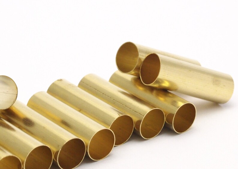 12 Raw Brass Tubes 8x25mm Bs 1545 | Etsy