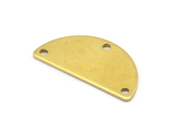 Semi Circle Rectangle Shape 30x13x0.8mm Raw Brass Findings Scs OZ2798 ...